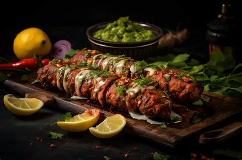 Premium Ai Image Indianstyle Seekh Ebab Indian Food Photo