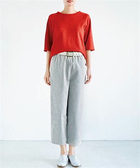 【楽天市場】【 型紙 】 カット済 パターン Bt605 クロップドテーパードパンツ S M L Ll 縫い代付き・実物大・ピリピリ離してすぐ裁断！ 型紙 パターン