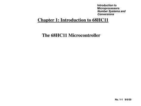 Ppt Chapter 1 Introduction To 68hc11 Powerpoint Presentation Free