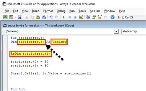 Vba Excel Array Excel Vba Dynamically Populating A Reusable Array