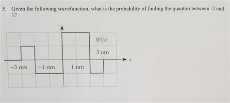 solved 5 given the following wavefunction what is the