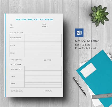 Weekly Activity Report Template 30 Free Word Excel Ppt Pdf Format