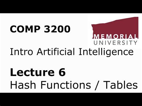 Free Video Introduction To Artificial Intelligence Hash Functions And