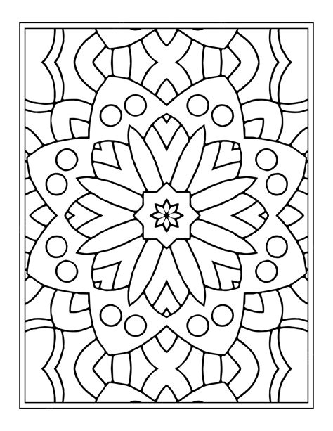 색칠 공부를 위한 만다라 색칠 페이지 프리미엄 벡터