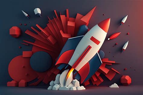 Premium Ai Image Space Rocket Launch Background Generative Ai