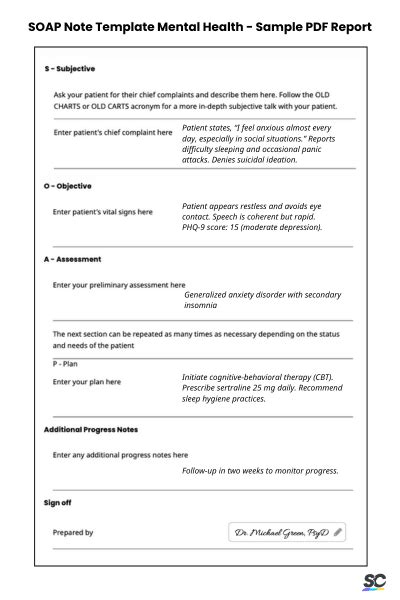 Free Soap Note Template Pdfs Safetyculture