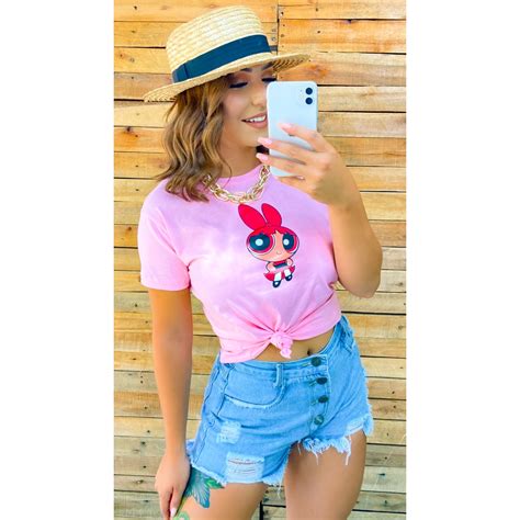 Camiseta T Shirt Blusa Da Florzinha Rosa Das Meninas Super Poderosas