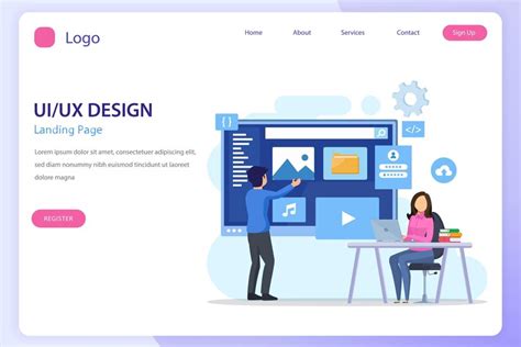 premium vector ui ux design concept creating an application design