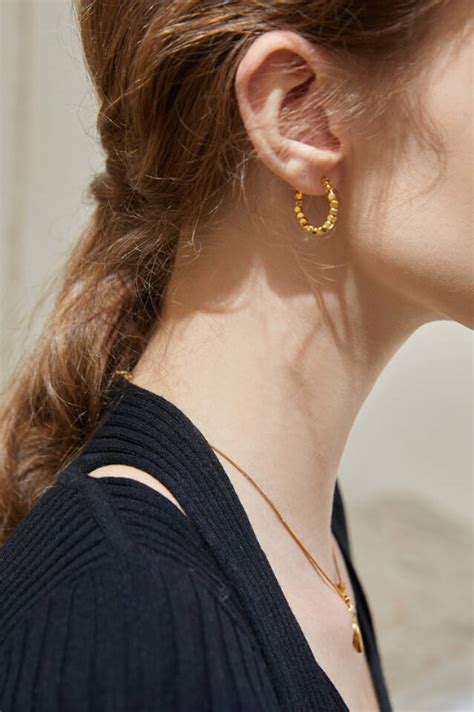 gold sugar cube hoops orro shop