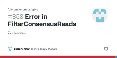 Error In FilterConsensusReads Issue Fulcrumgenomics Fgbio GitHub