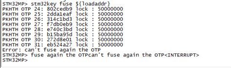 Solved Stm32mp135f Otp Cant Fuse Again Stmicroelectronics Community