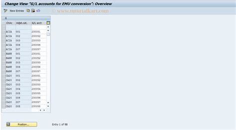 S ALR SAP Tcode IMG Activity SIMG EURO RUNDKONTO Transaction Code