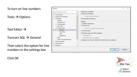 SQL Tips Use Line Numbers PPTX Computing Technology Computing