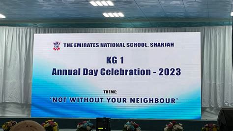 The Emirates National School Sharjah Annual Day 2023 Kg1d Youtube