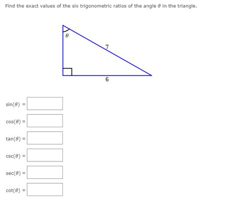[solved] Find The Exact Values Of The Six Trigonometric Ra