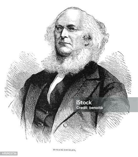 Horace Greeley Stock Illustration Download Image Now 19th Century
