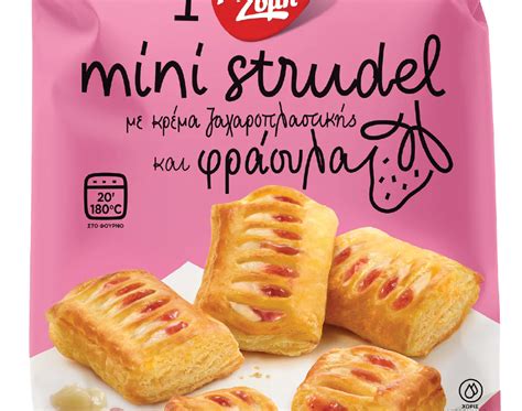 Mini Strudel με Φράουλα Χρυσή Ζύμη