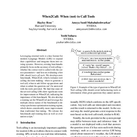 When2call When Not To Call Tools Acl Anthology