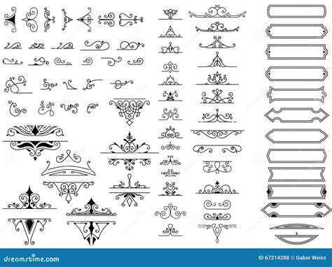 Vintage Decor And Separation Elements Stock Vector Illustration Of Floral Formal 67214288