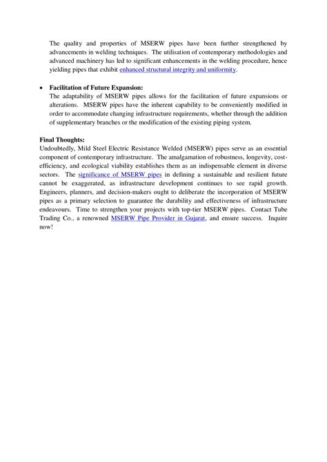 Ppt What Makes Mserw Pipes The Backbone Of Modern Infrastructure Powerpoint Presentation Id