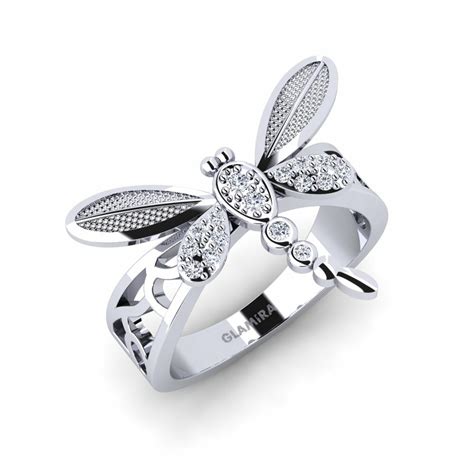 Glamira Ring Jye In 0149 Carat Round Cut 14ct White Gold Diamond Free