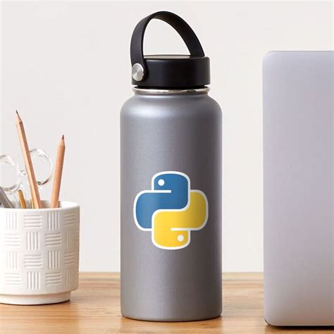 Python Logo Sticker By Yibubble Redbubble