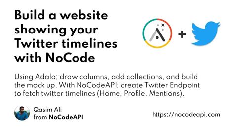 Do It Yourself Tutorials Build A Website Showing Your Twitter Timelines With Nocode Dieno