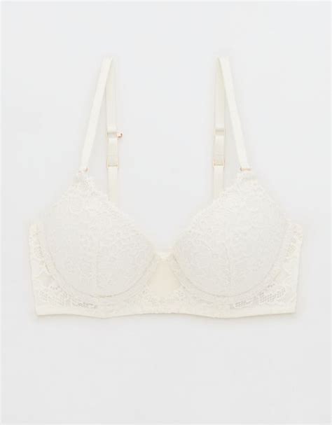 Show Off Bra Con Encaje Eyelash Escote Profundo Y Pushup Aerie
