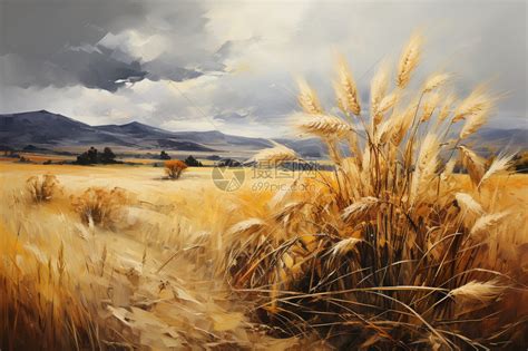 画中的麦田插画图片下载 正版图片600345126 摄图网