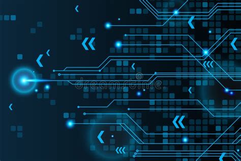 Vector Abstract Technology Abstract Hi Tech Vector Connect Lines