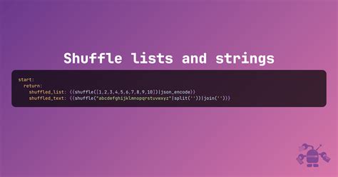 Shuffle Lists And Strings Cerb
