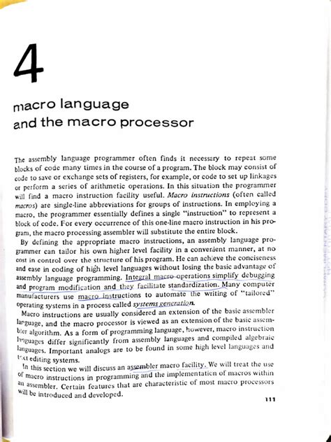 Macro Language And Processor Guide Pdf Assembly Language Macro