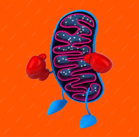 Free Photo Fun 3d Cartoon Mitochondria