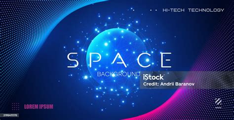 Abstract Space Background With The Image Of The Planets Geometric