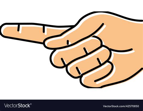 Pointer Hand Gesture Color Icon Royalty Free Vector Image Pointer Hand Gesture Color Icon Royalty Free Vector Image