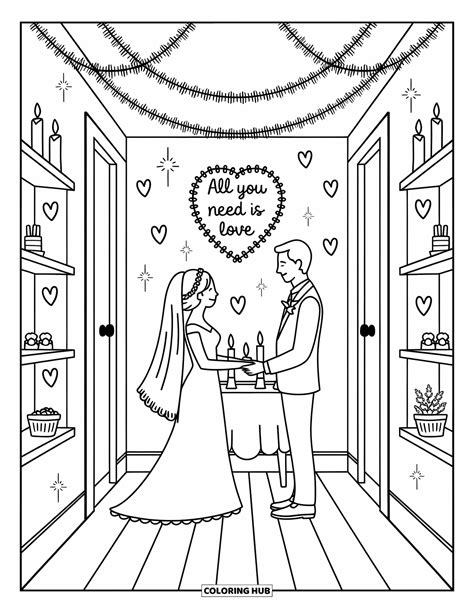 Wedding Coloring Pages For Adults
