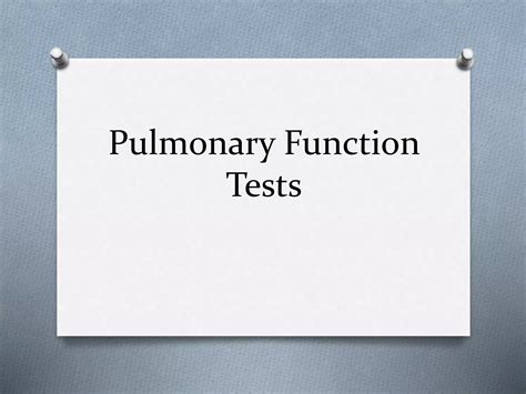 Pulmonary Function Tests Pptx