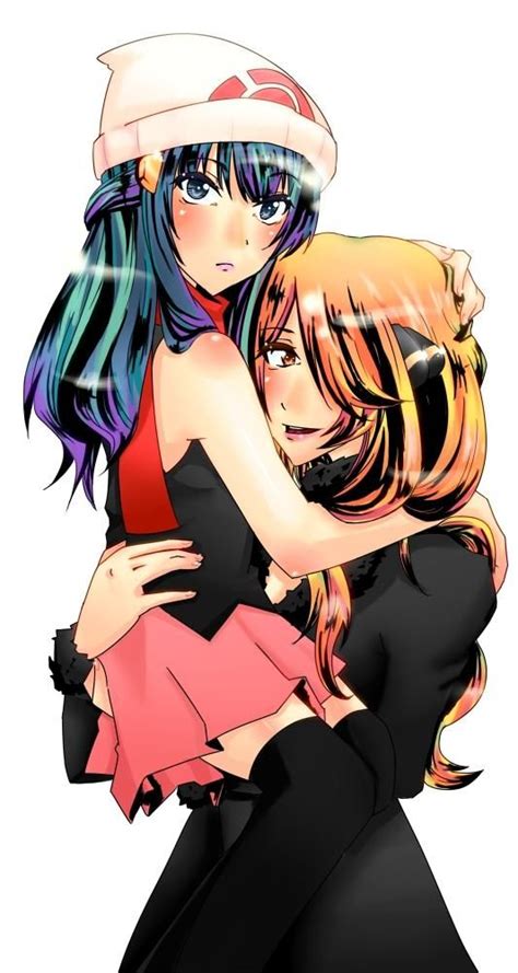 Pokemon Cynthia And Dawn Kiss