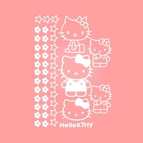 Calcomanías De Hello Kitty Para Paredes Fotos De Máxima Claridad