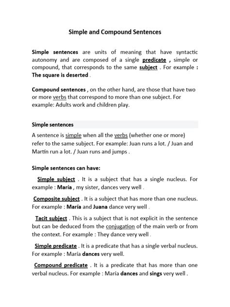 classification of sentences pdf subject grammar verb