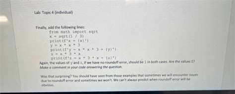 Solved Part A Identifying Floating Point Problems First Chegg Com