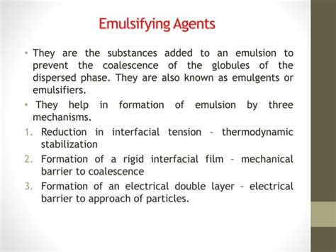 Pharm Excipients Suspending And Emulsifying Agents Pptx Chemistry