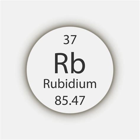 Rubidium Symbol Chemical Element Of The Periodic Table Vector Illustration 14888848 Vector