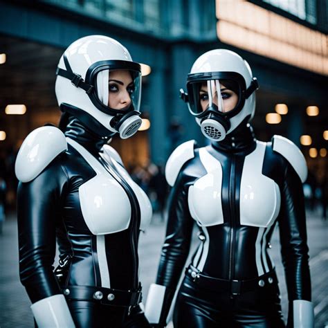 Cute Latex Girls In Heavyrubbersuits And Helmets W By Masklover2001 On
