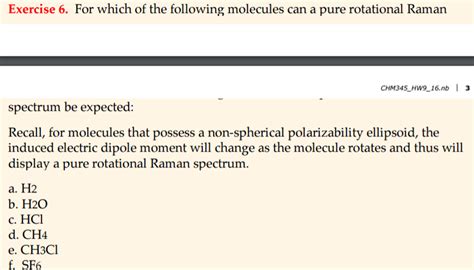 For Which Of The Following Molecules Can A Pure