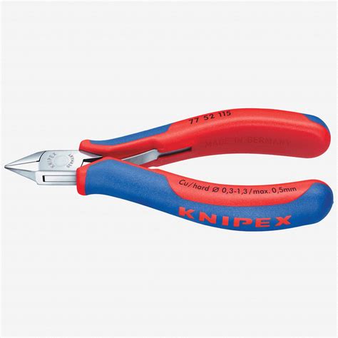 Knipex 4 5 Electronics Diagonal Cutters Pointed Flat Head W Small