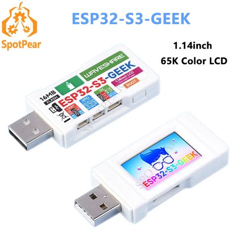 esp32 s3 geek development board 1 14inch 65k color lcd supports wifi