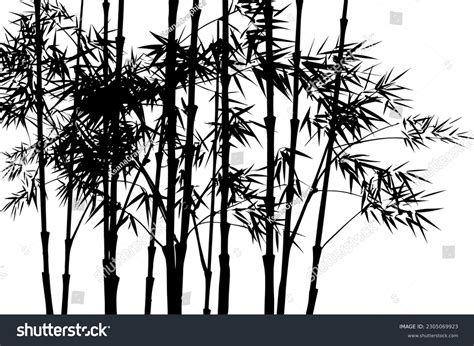 Bamboo Forest Silhouette Vector Isolated Design 库存矢量图（免版税）2305069923