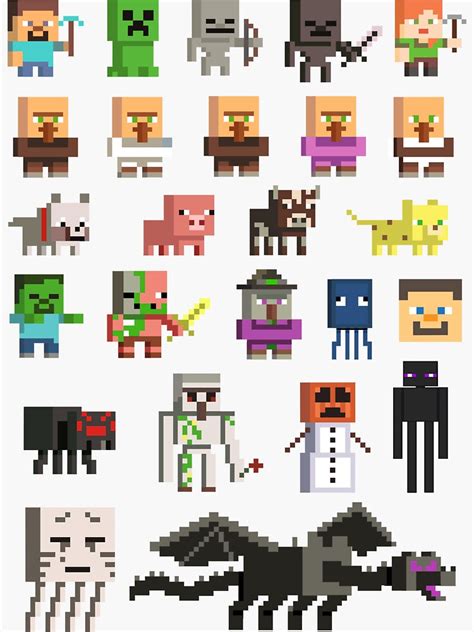 Minecraft Sprites Sticker By Jason22jenks Redbubble