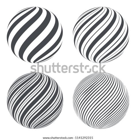 Abstract Globe Shape Swirl Line Graphics Stock Vector Royalty Free